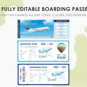 Editable Passport for Kids for Pretend Play Travel and Learning, Bundle ...