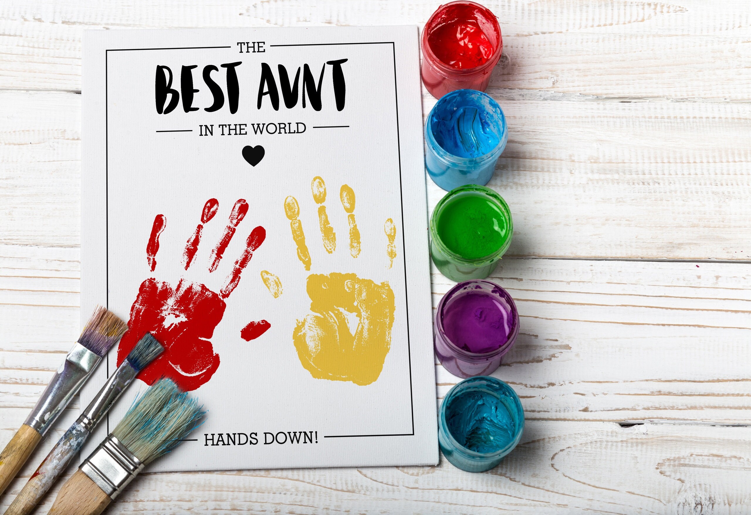 Handprint Art, Aunt Mothers Day Gift, Printable Mothers Day Gift for ...