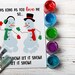 Footprint Art Snowman Christmas Craft for Kids for Baby - Etsy