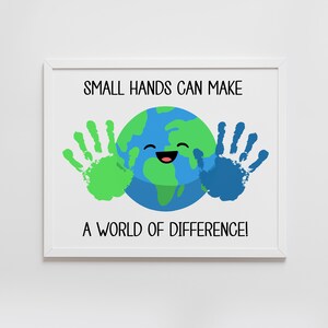 Earth Day Handprint DIY Art Craft Activity, Kindergarten | Homeschool ...