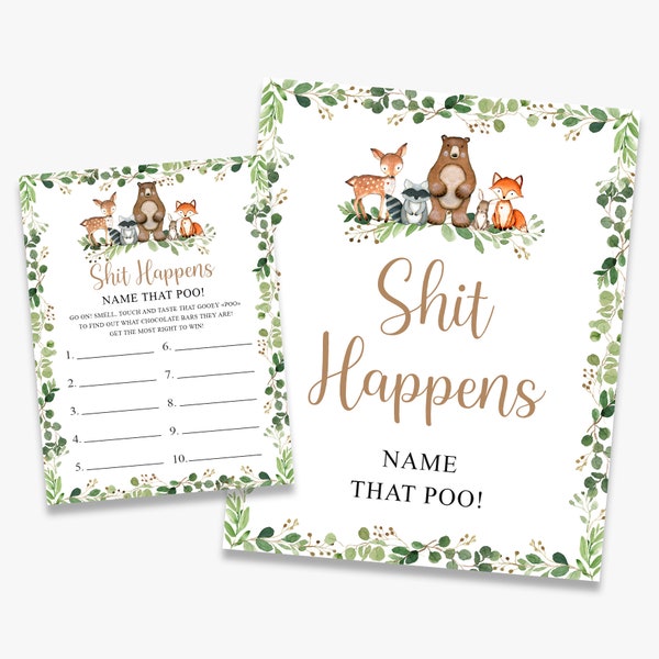 Shit Happens Baby Shower Game - Etsy