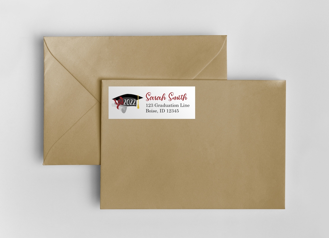 Graduation Address Labels DIGITAL DOWNLOAD Class of 2022 - Etsy