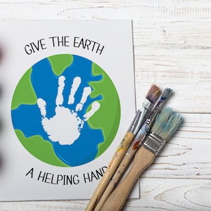 Earth Day Handprint DIY Art Craft, Give the Earth a Helping Hand ...
