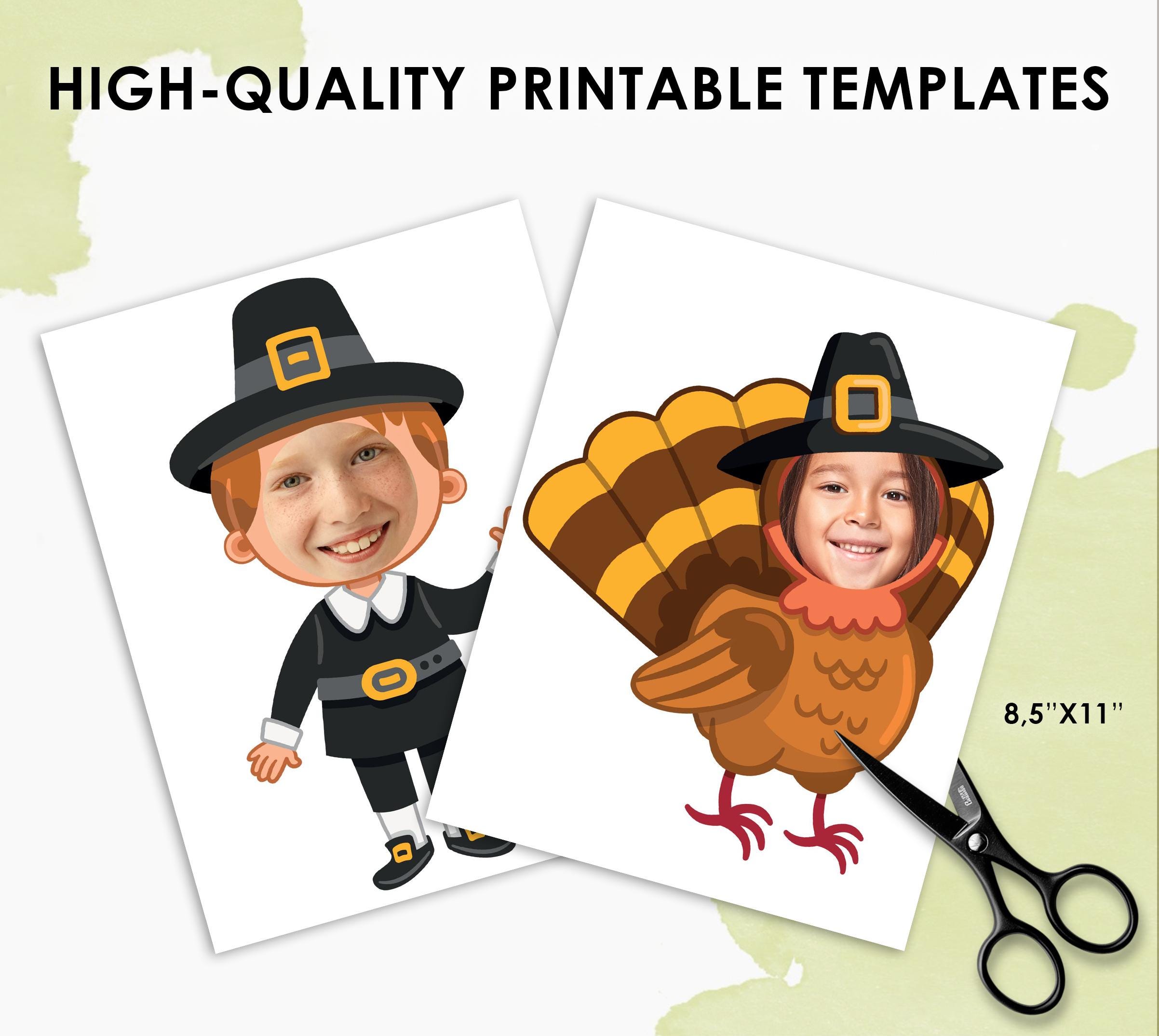 Add Your Own Photo, Thanksgiving Characters Photo Frames, Turkey Face ...