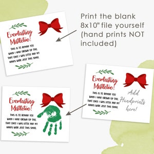 Christmas Handprint Art, Mistletoe, Christmas Craft for Baby, Baby's ...