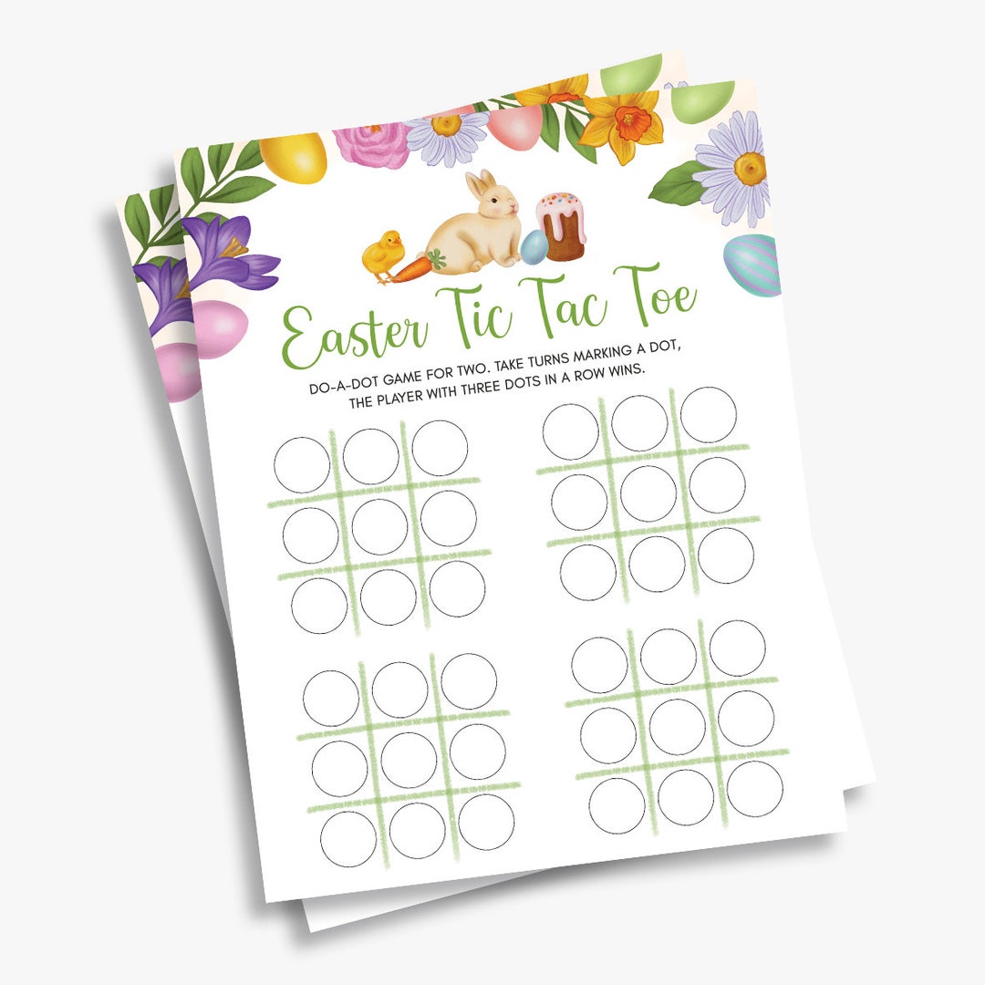 Tic Tac Toe Easter Cards, Classroom | School Easter Kids Activity, Tic ...