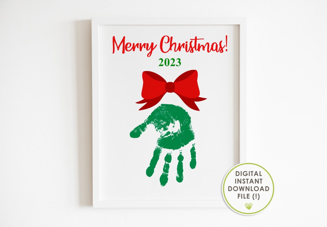 Handprint Christmas Craft, Grandma Gifts From Grandkids, Handprint Art ...