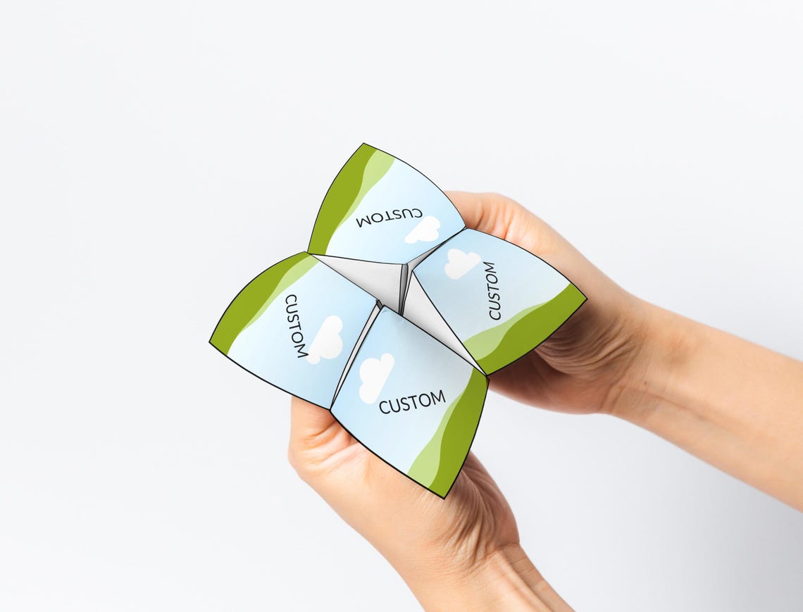 Cootie Catcher Template: Editable Fortune Teller, DIY Paper Craft ...