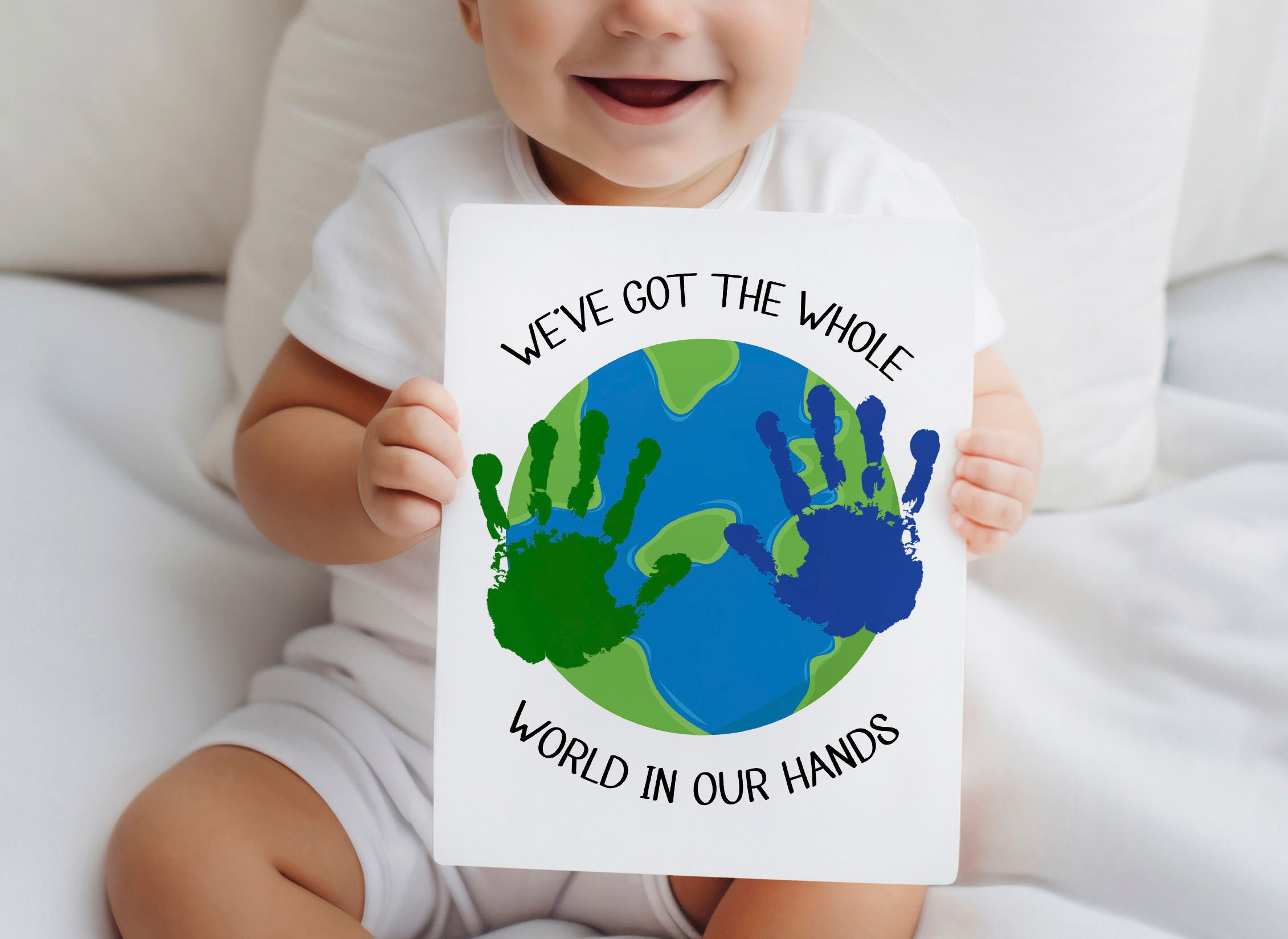 Preschool Earth Day Activity, Handprint Art Craft, DIY, Kindergarten ...
