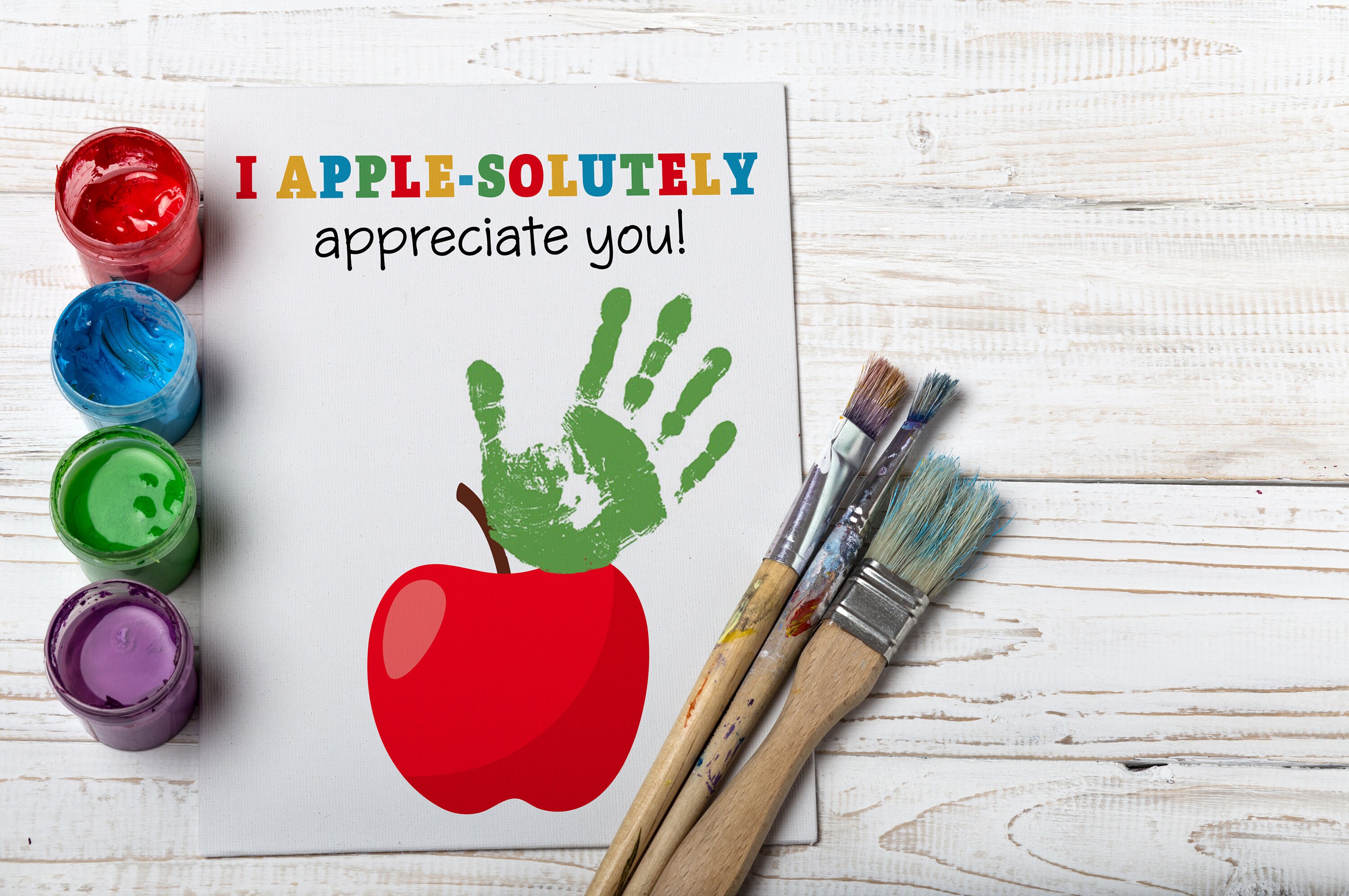 Teacher Appreciation Handprint Art Craft, DIY, Preschool Teacher, Thank ...