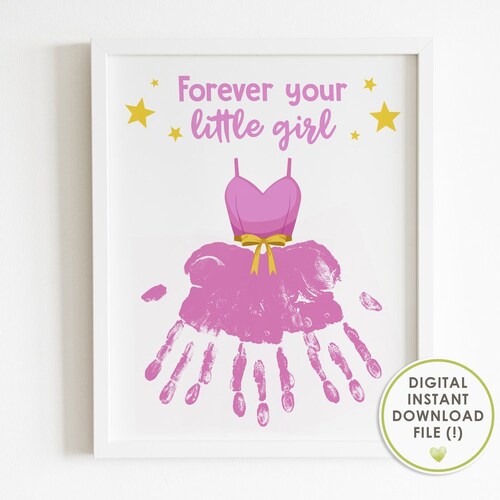 Handprint Art Bundle Fathers Day Gift From Daughter Set | Etsy