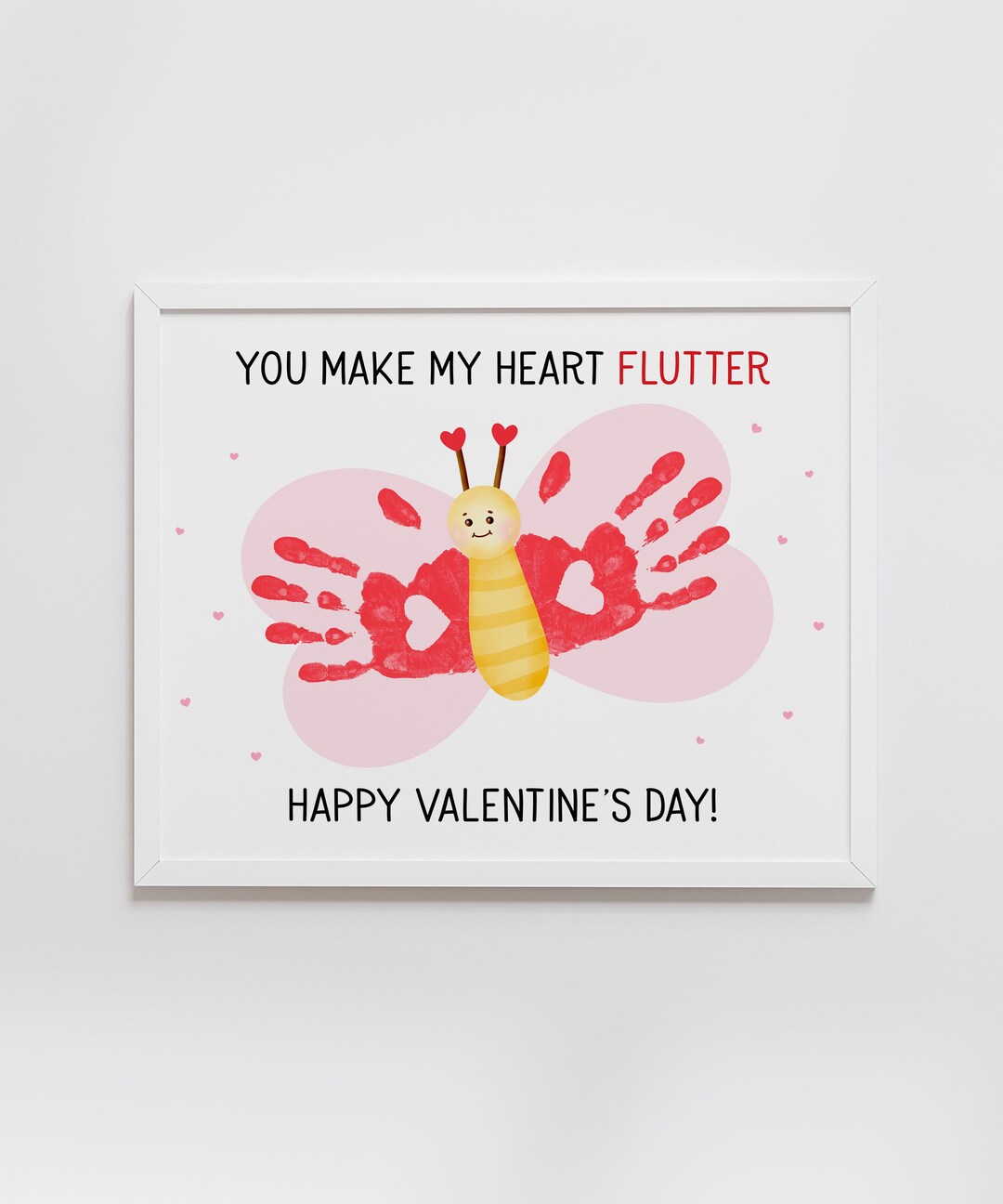 Butterfly Valentine's Day Handprint Art, Activity Crafts for Kids, DIY ...
