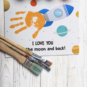 Handprint Art, I Love You to the Moon and Back, Fathers Day Diy Gift ...