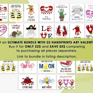 I Love You Handprint Art, Printable Handprint Art Valentine, Kids and ...