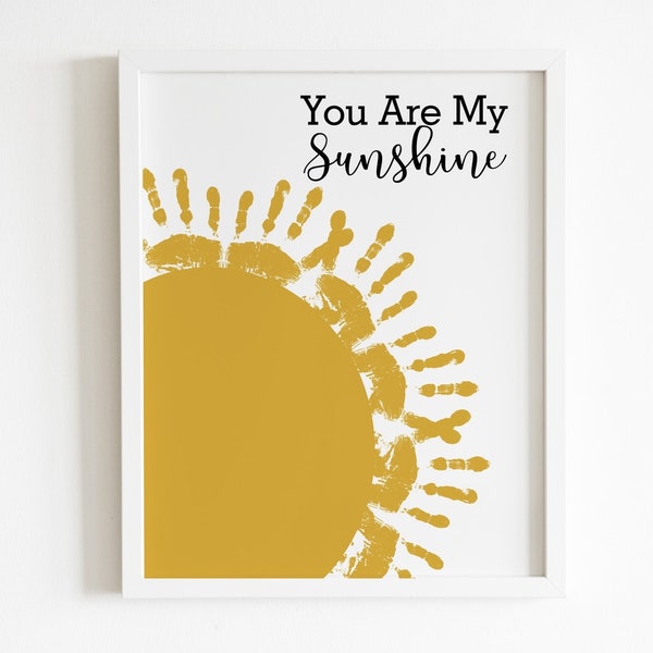 You Are My Sunshine Handprint - Etsy
