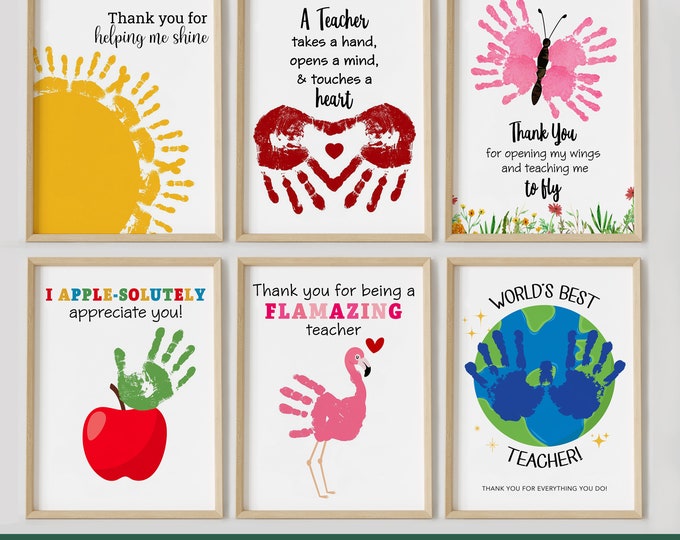 Teacher Appreciation Handprint Art, Handprint Craft, Printable Teacher ...