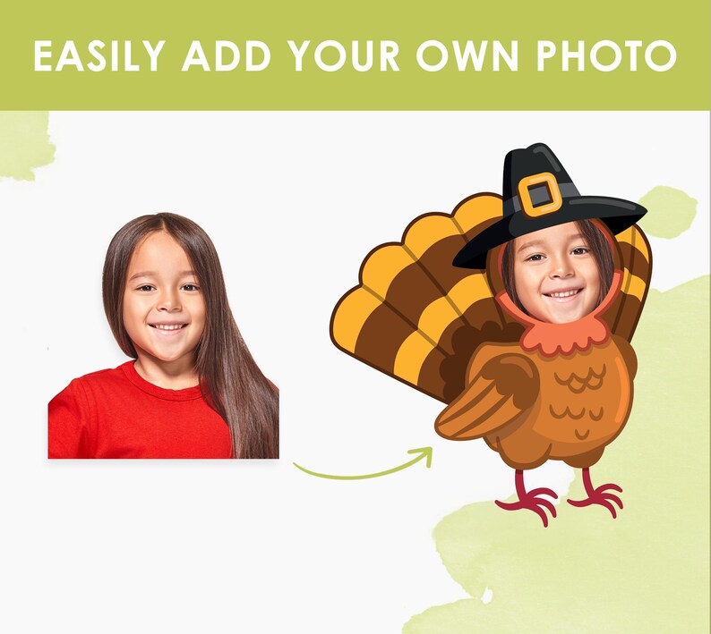 Add Your Own Photo, Thanksgiving Characters Photo Frames, Turkey Face ...