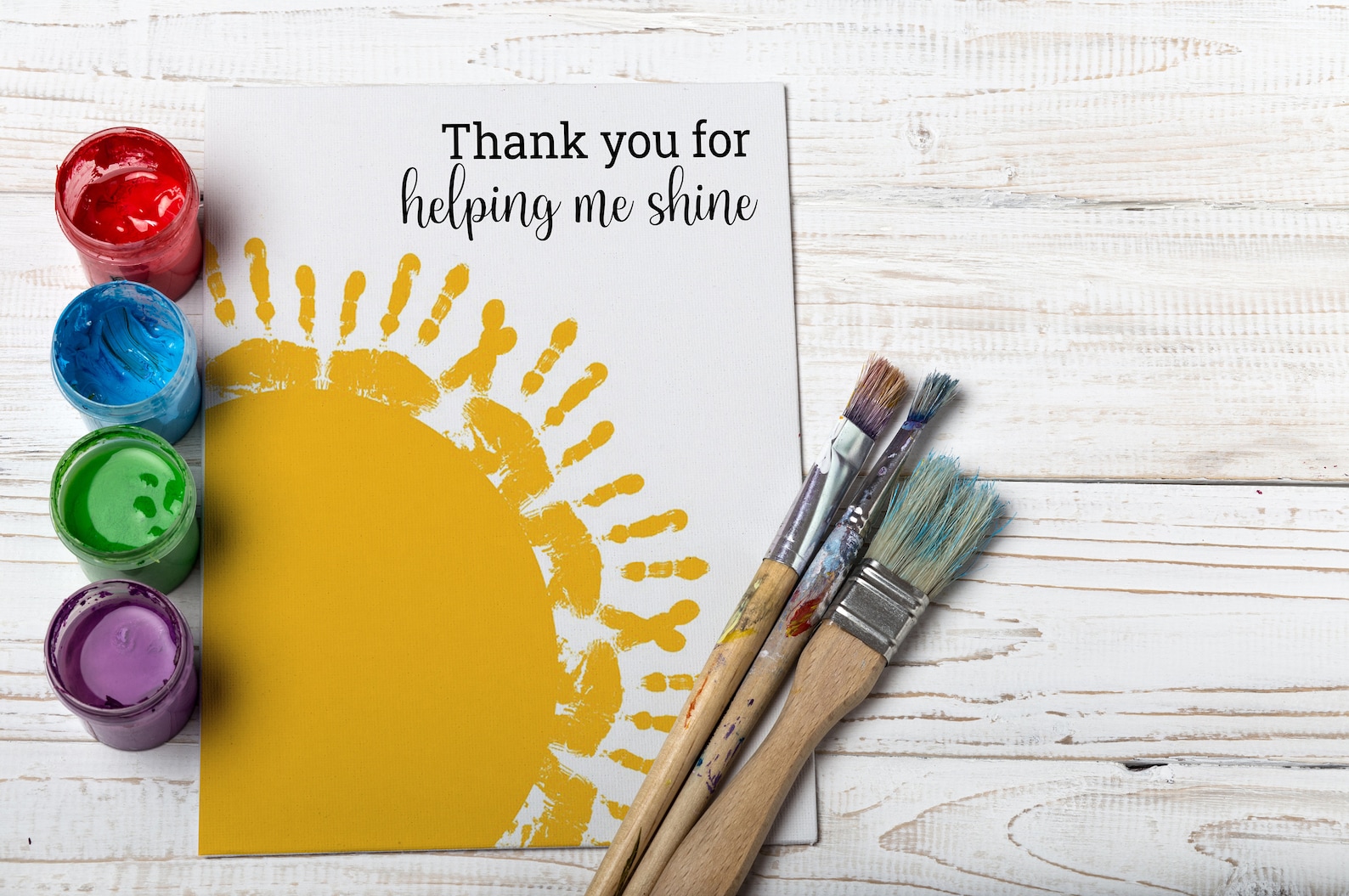 Sun Handprint Art, DIY, Dance Teacher, Thank You Gift, Appreciation ...