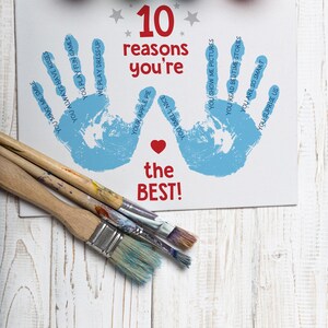 Handprint Art Craft, Fathers Day Gift From Daughter, Printable, Diy ...