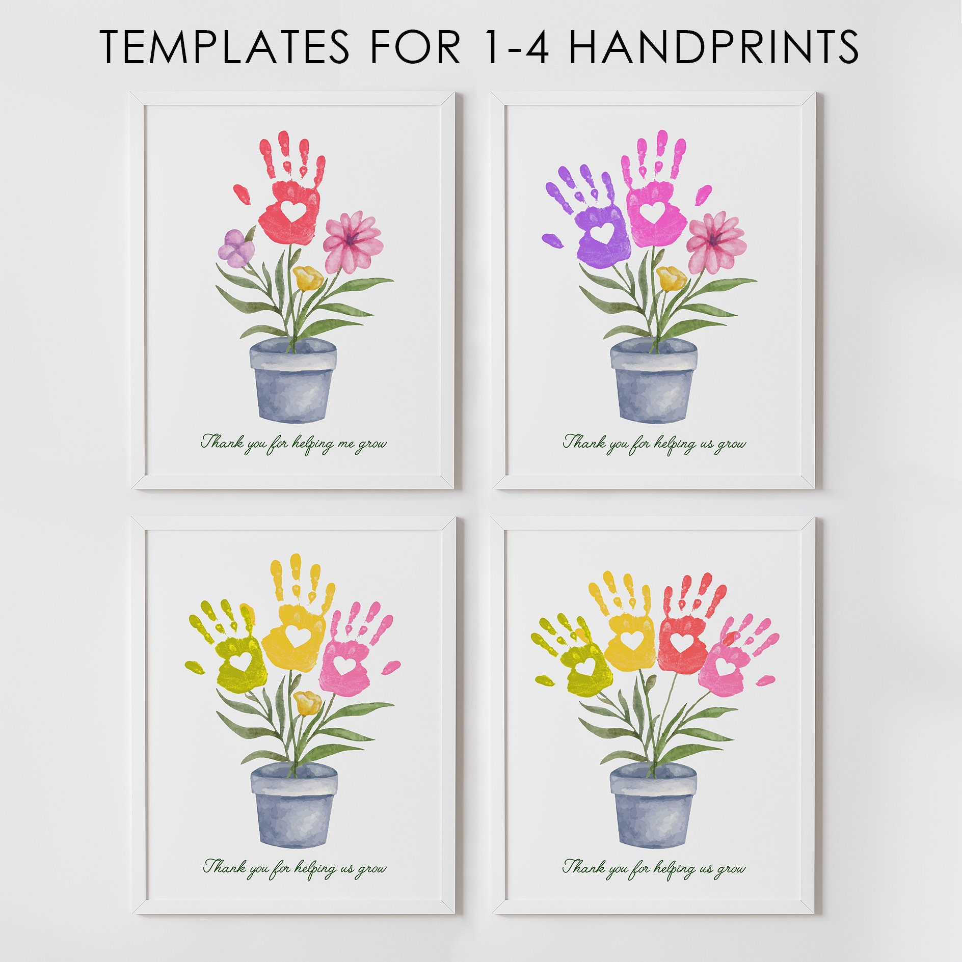 Floral Handprint Art Craft: Mother's Day Keepsake (instant Download) - Etsy