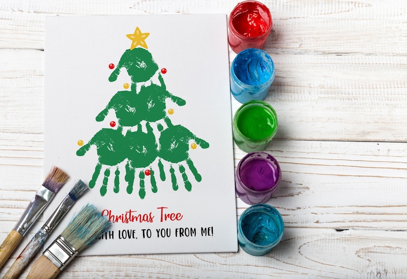 21 BUNDLE Christmas Handprint Art Footprint Art Preschool | Etsy