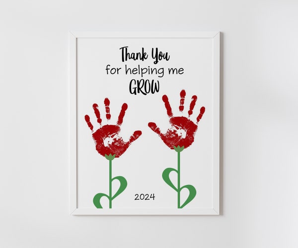 PRINTABLE Colour in 'thank You for Helping Me Grow' Card, Teacher and ...