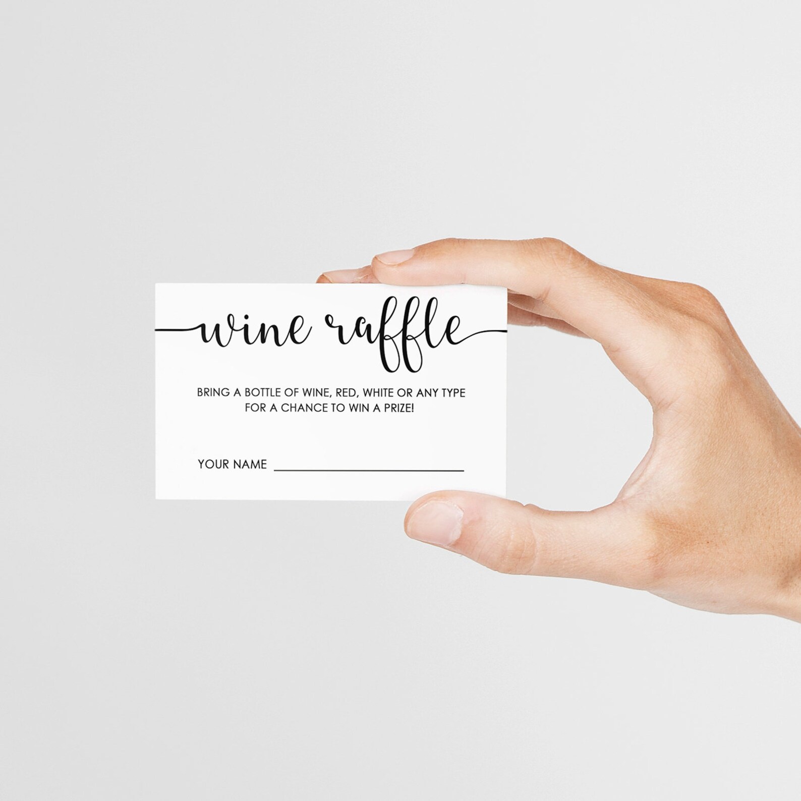 Wine Raffle Sign and Tickets Rustic Bridal Shower Game Stock - Etsy
