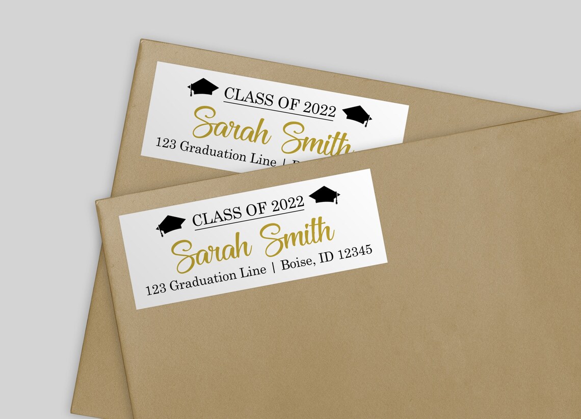 Editable Graduation Address Labels DIGITAL DOWNLOAD - Etsy