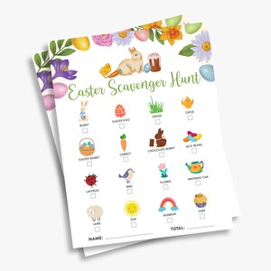 Easter Scavenger Hunt, Easter Activity for Kids, Easter Party Games ...