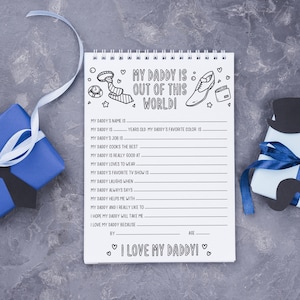 Daddy Questionnaire, Fathers Day Kids Activity, Gift From Daughter ...