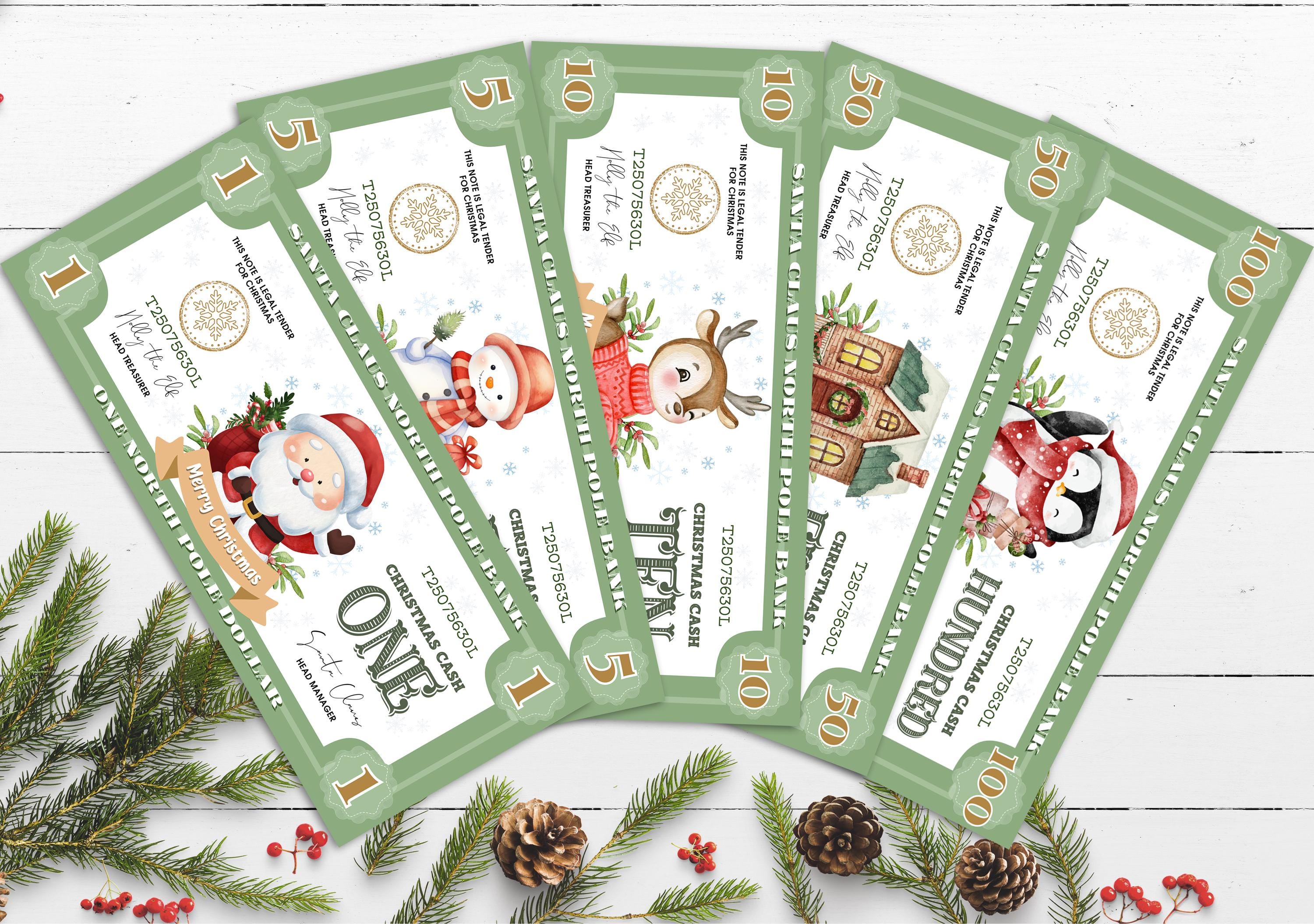 Christmas Pay Money, Bundle, North Pole Dollar Bill Kid's Activity ...