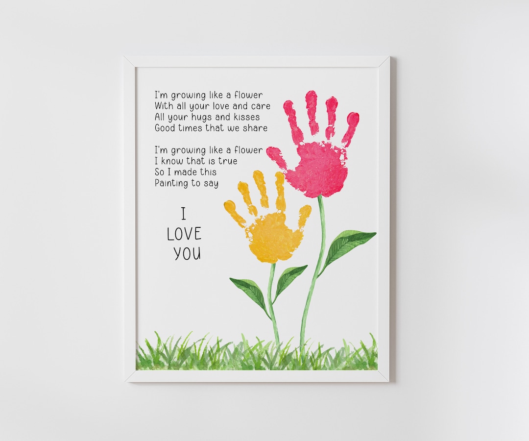 Mothers Day Handprint Art Poem, Flower Bouquet Craft for Mom | for ...
