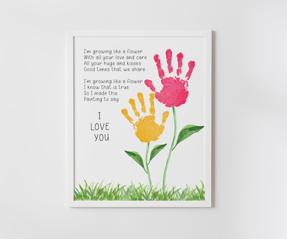 Poema De Huella De Mano Del Día De La Madre Mi Poema De Huellas De