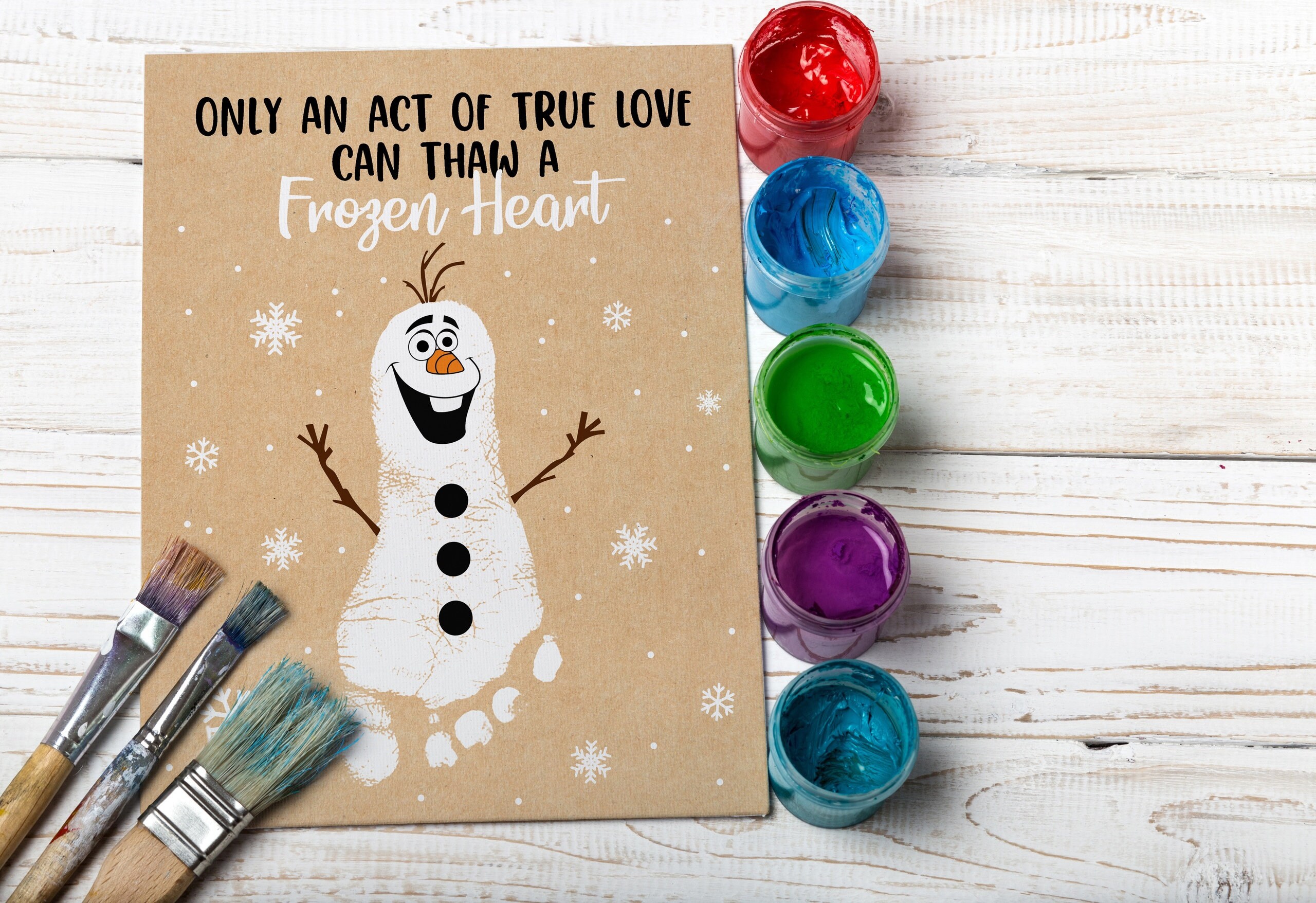 Snowman Handprint Art Christmas Craft for Kids for Baby - Etsy