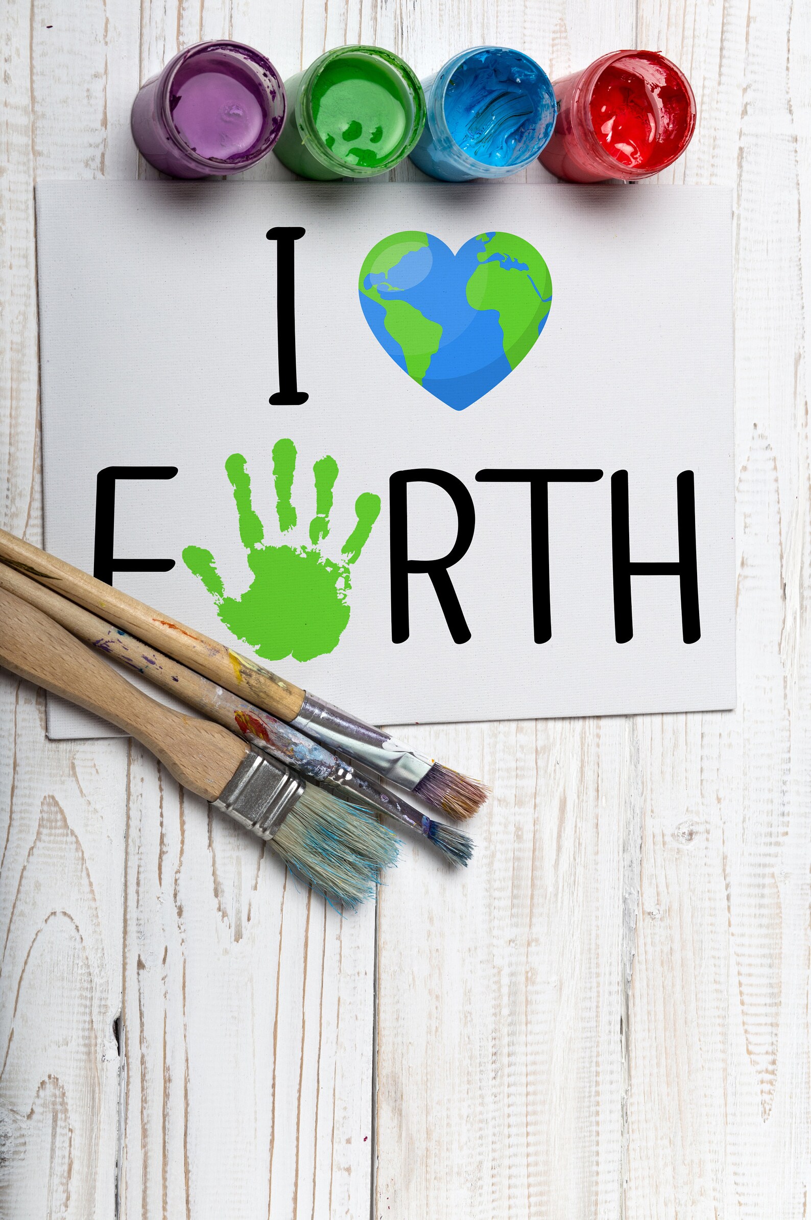 Earth Day, Handprint Art Craft, Kids Preschool Activity, DIY ...