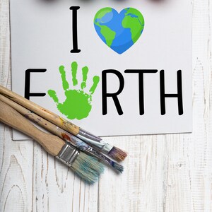 Earth Day, Handprint Art Craft, Kids Preschool Activity, DIY ...