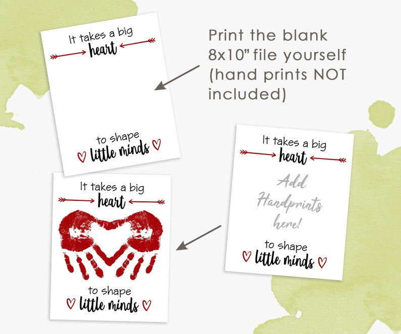 Handprint Art for Teacher Bundle DIY Gift Craft for Kids - Etsy