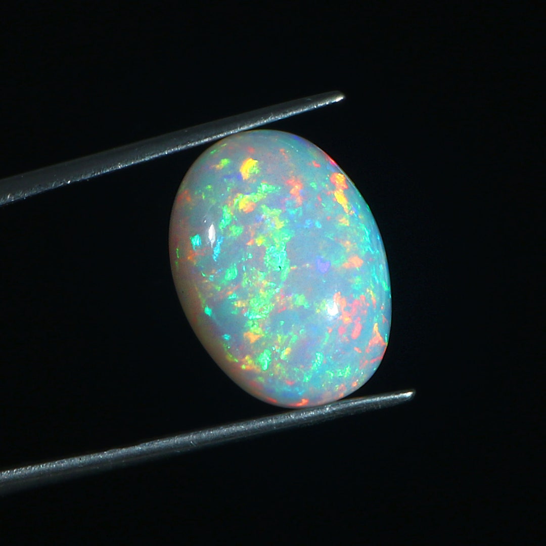Rare Find Natural White Fire Opal Gemstone Loose Oval Cabochon Opal for ...