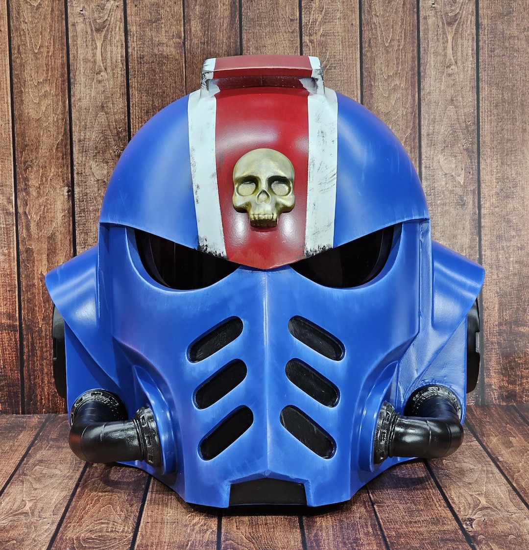 Space Marine Titus Helmet Full Size - Warhammer Ultra Marine - Etsy