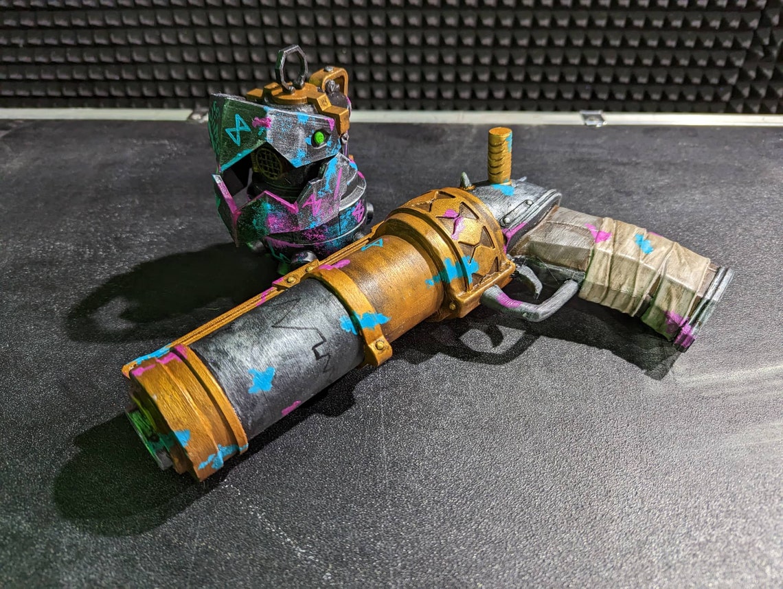 Jinx Arcane Set Prop Fishbones Granade Gun Minigun - Etsy