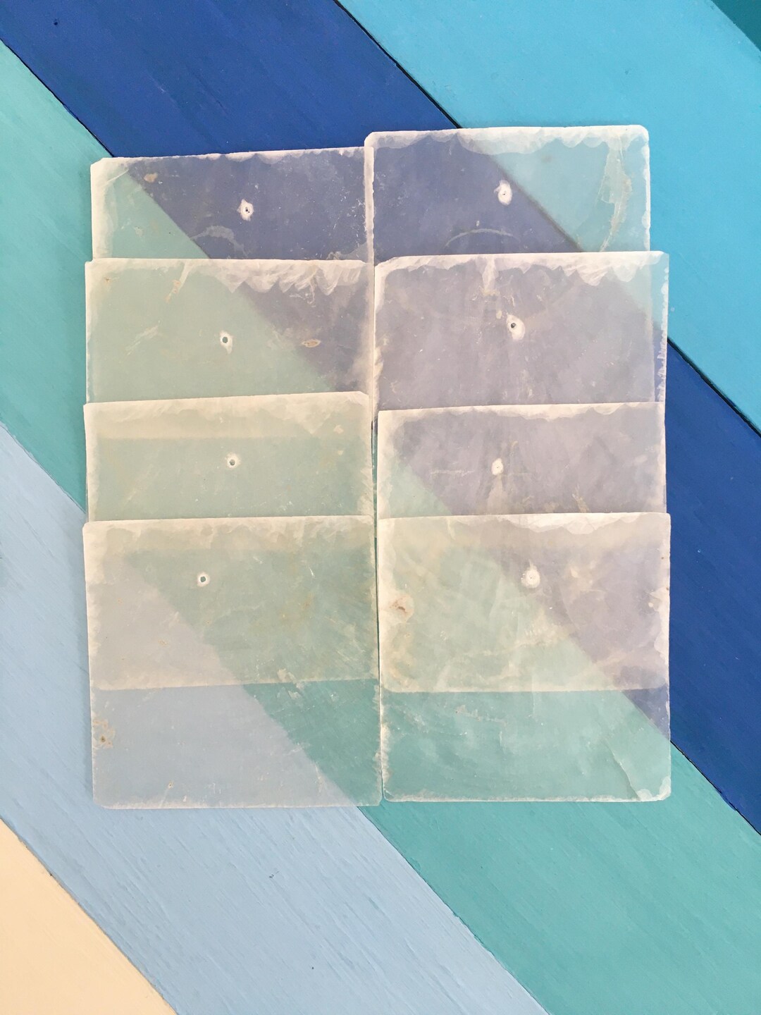 2" Square Capiz W/1 Hole-beach Decor-wedding Decor-sailors Valentine ...