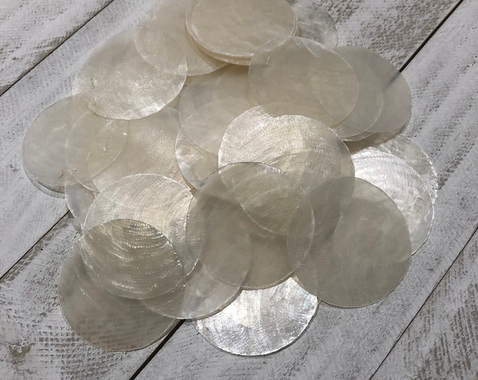 Multipack 2 Capiz Shell Round Flat Seashell Ocean Beach Nautical Hawaii ...