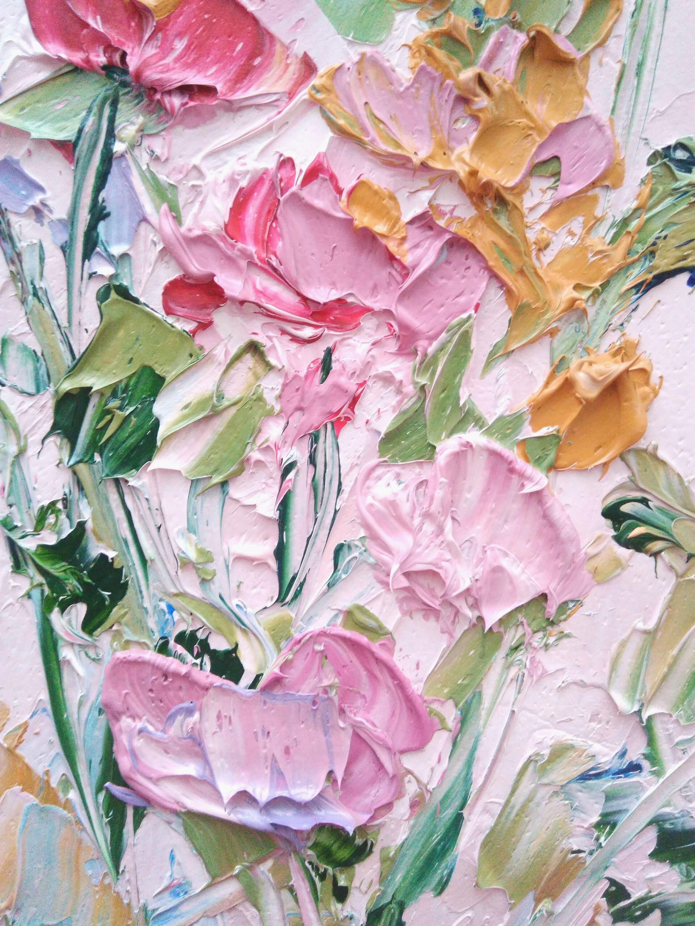 Palette Knife Purple Peony Painting Purple Flower Original Oil Artwork ...