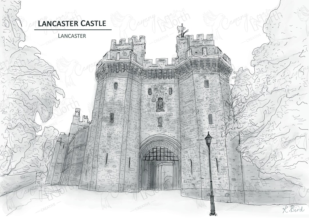 Lancaster Castle Lancashire Digital Illustration Print - Etsy