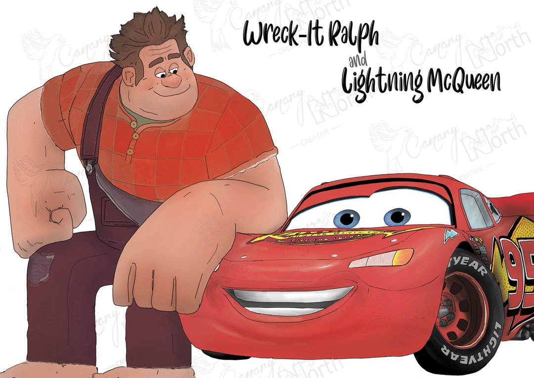 Wreck It Ralph and Lightning Mcqueen / Cars Disney / Pixar - Etsy