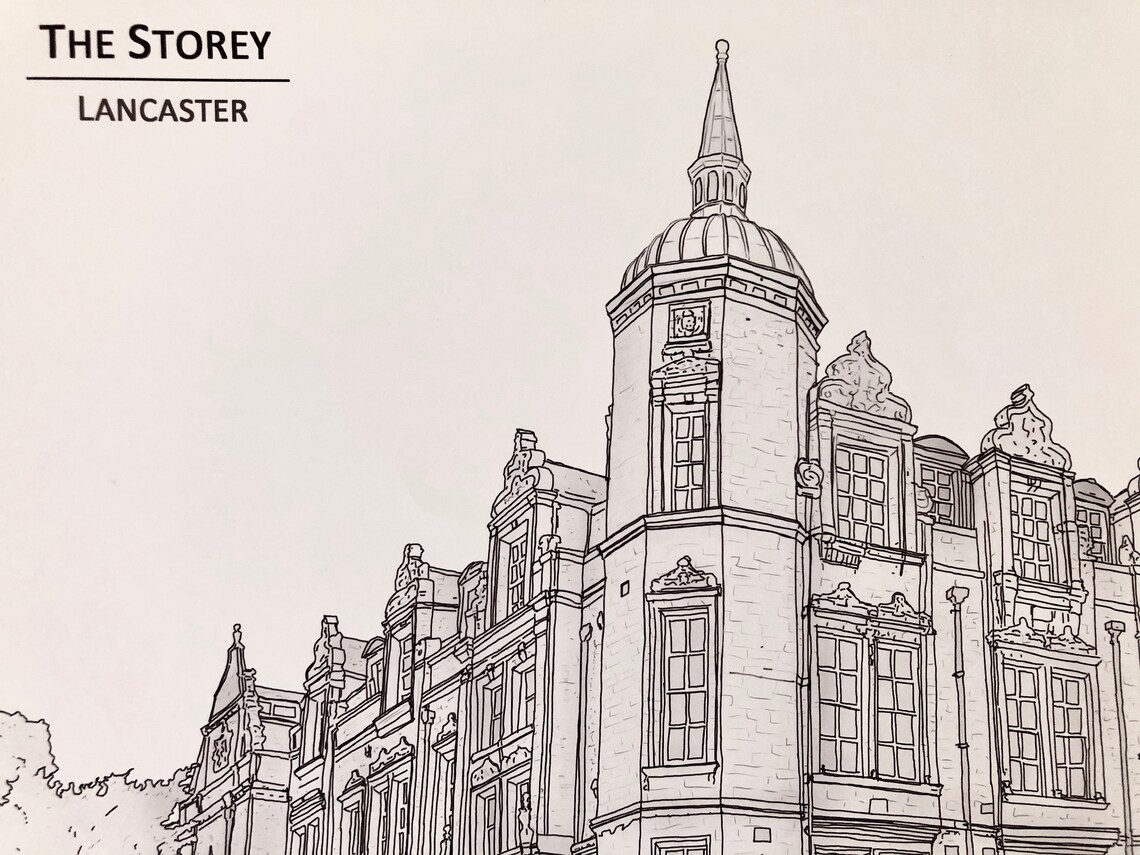 The Storey Institute Lancaster Hand Drawn Digital Illustration With ...