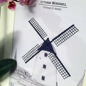 Lytham Windmill Lancashire Digital Illustration Print With Free Postage ...