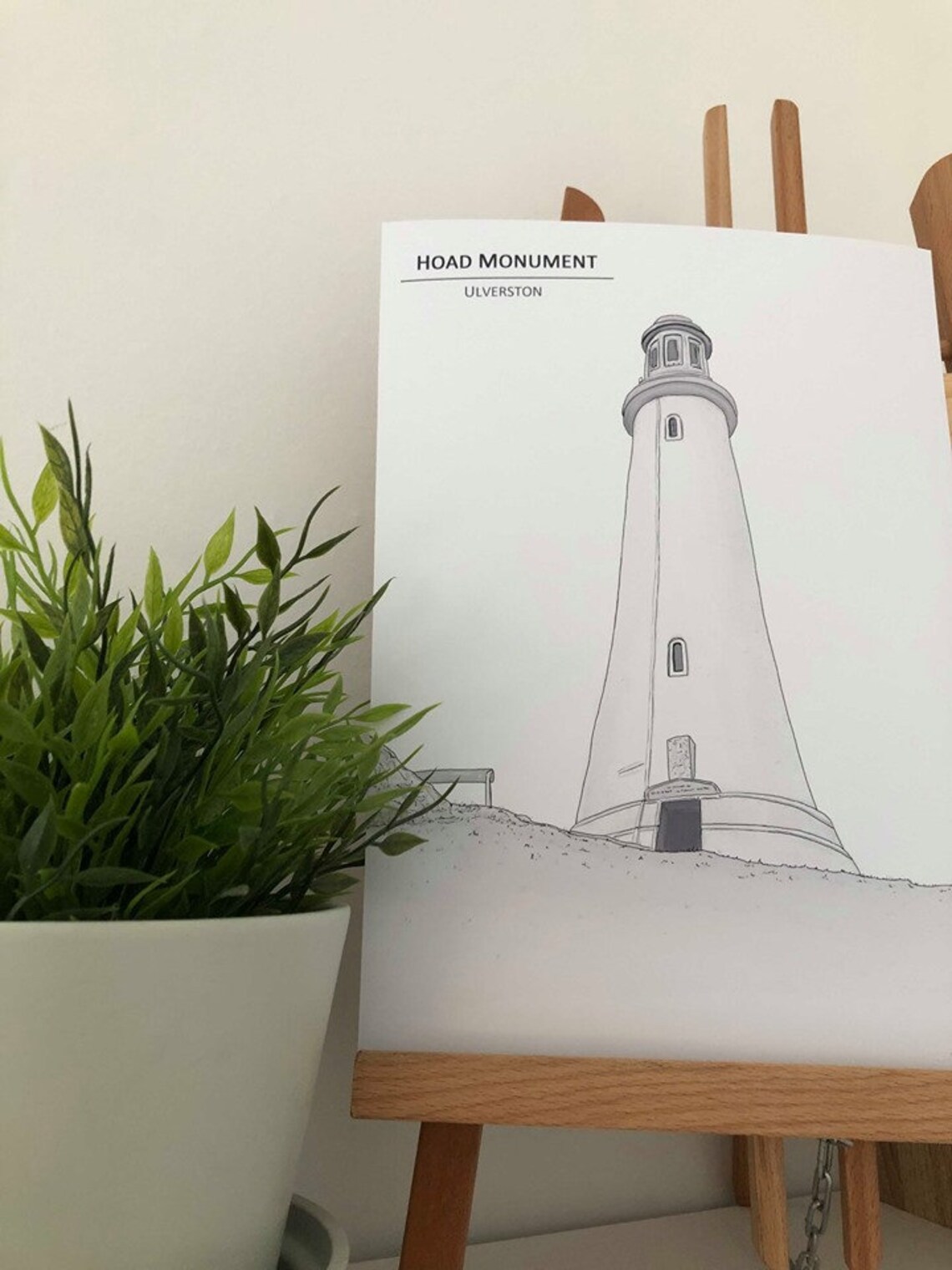 Hoad Monument Ulverston Digital Illustration Print With - Etsy