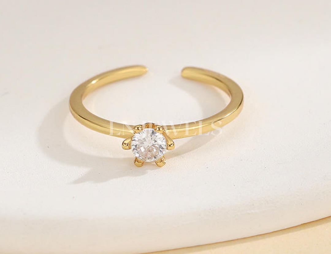 Moissanite Toe Ring for Women, 925 Sterling Silver Adjustable Gold ...