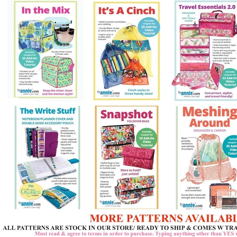 By Annie Bag Patterns - Etsy